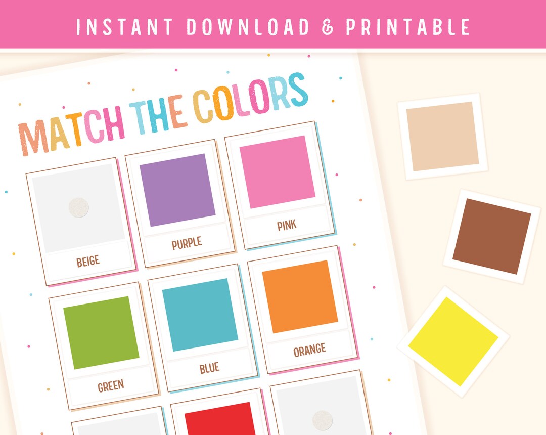 Color Matching Activity Printable - Match the Crayons - Colors Digital ...