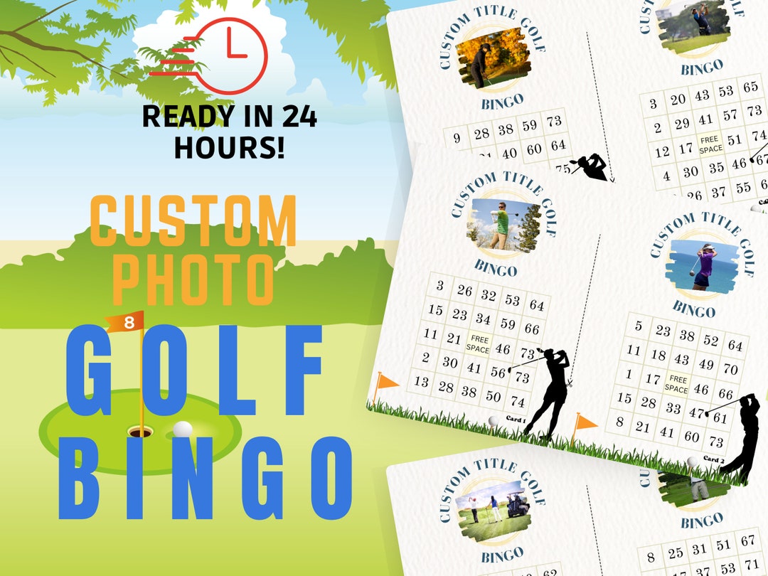 CUSTOM PHOTO Golf Bingo Game (100 Cards) - Etsy