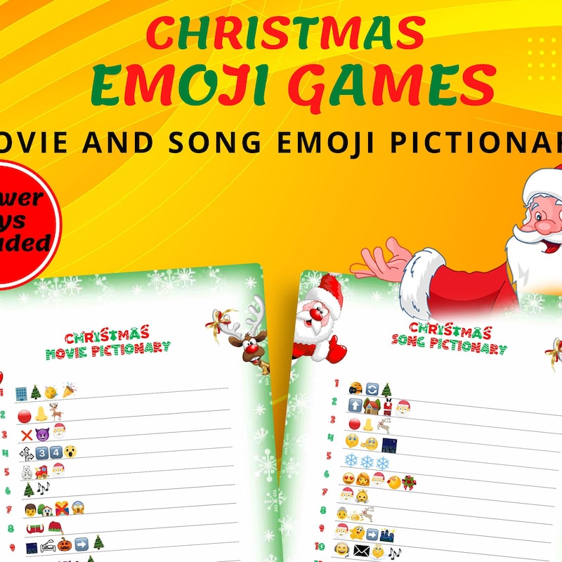 Christmas Song Emoji Game - Etsy