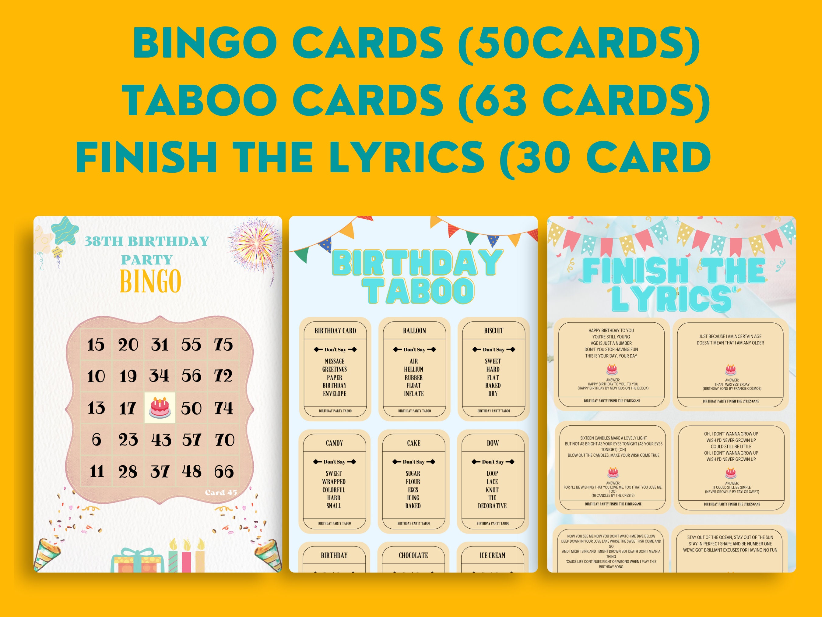 EDITABLE 38th Birthday Party Games MEGA BUNDLE for Him, Fully Editable ...