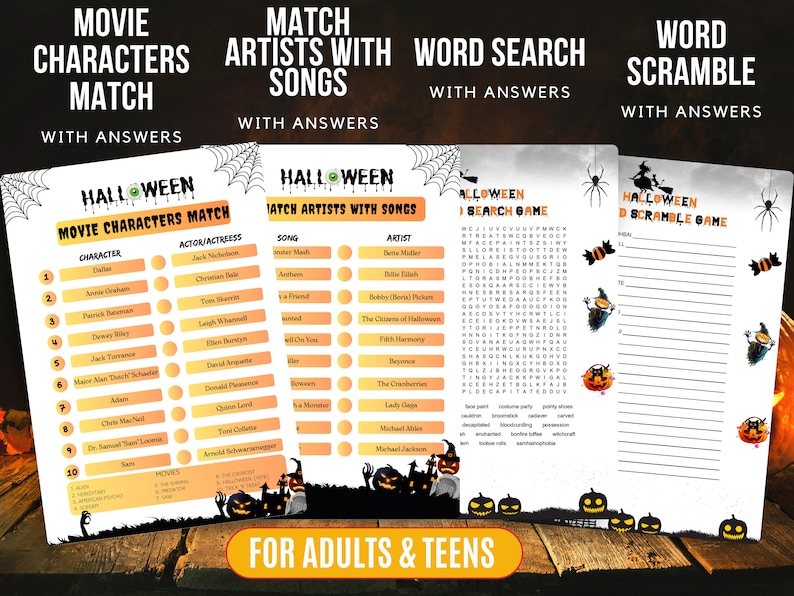 Halloween Games Mega Bundle: 58 Printable Party Games for All Ages ...