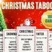 CHRISTMAS TABOO CARDS, Christmas Party Game, Taboo Night - Etsy