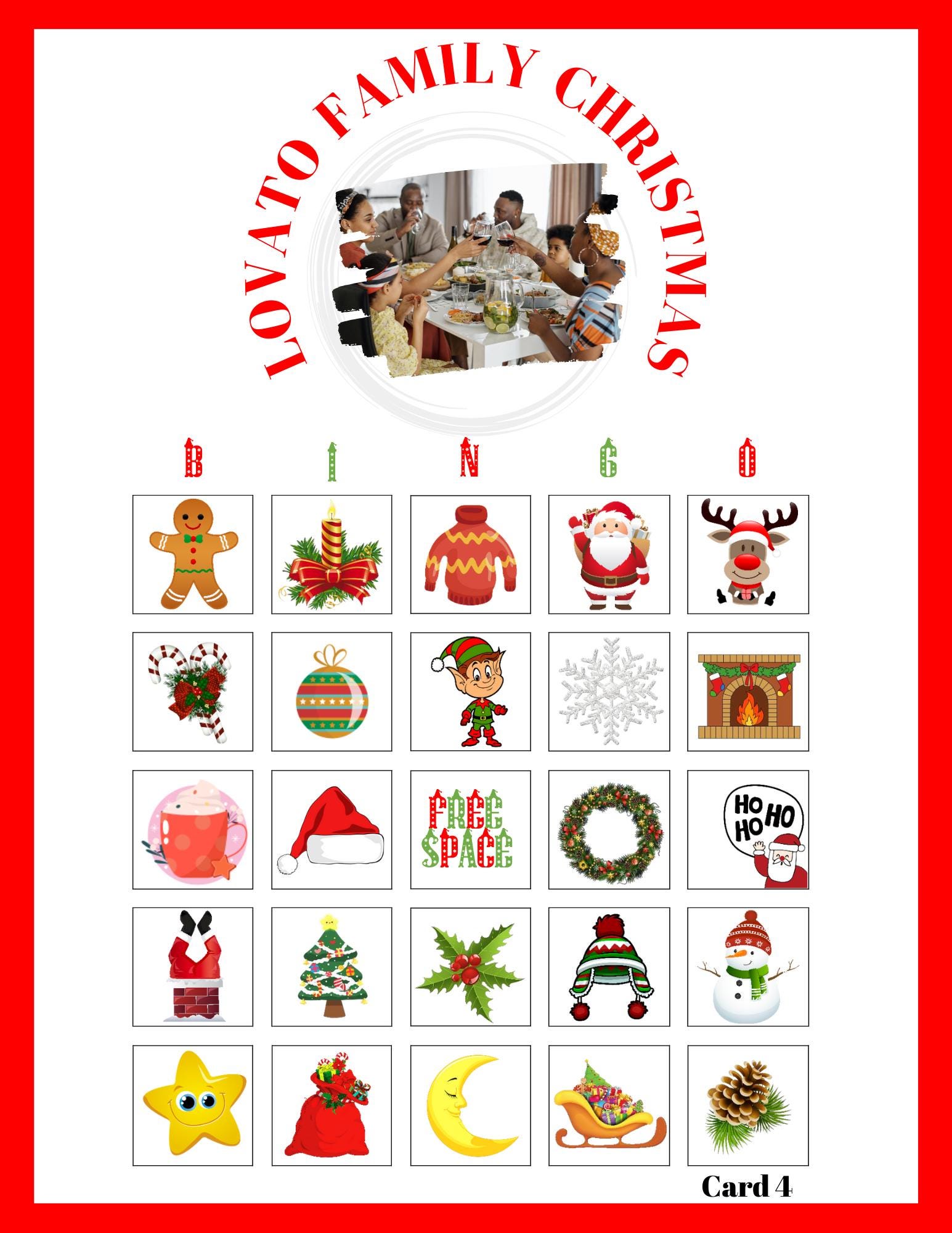 CUSTOM Christmas Bingo Cards From Your Photo (100 Cards) - Etsy