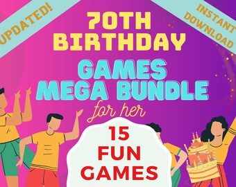 30th Birthday Party GAMES MEGA BUNDLE for Her, 15 Fun Games for Woman ...