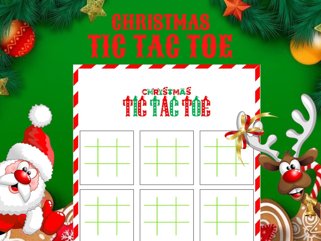 Christmas Tic Tac Toe Game: Printable Party Game (A4) - Etsy