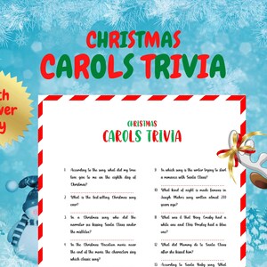 Christmas Carols Themed Game Bundle, Christmas Party Game - Etsy