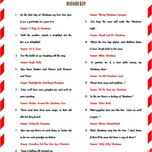 Christmas NAME THAT SONG, Christmas Party Game (with Answer Key) - Etsy