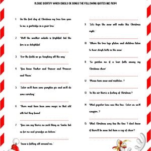 Christmas NAME THAT SONG, Christmas Party Game (with Answer Key) - Etsy