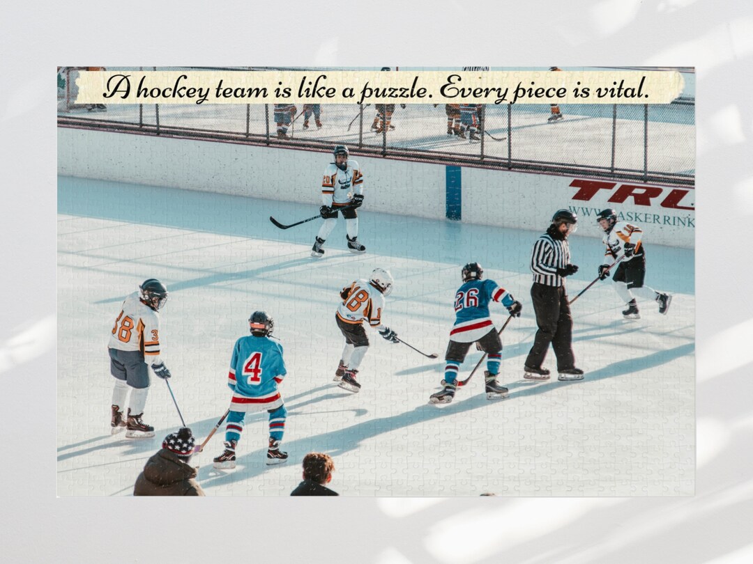 1000 Pieces Custom Jigsaw Puzzle From Photo HOCKEY GIFT for Ice Hockey ...