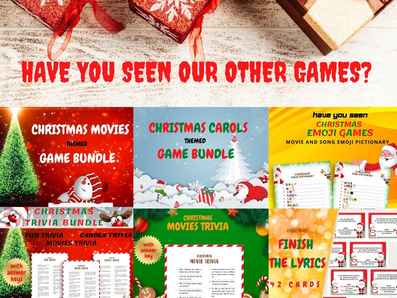 Christmas NAME THAT SONG, Christmas Party Game (with Answer Key) - Etsy