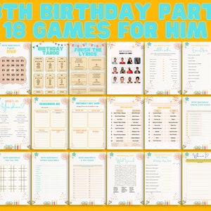 EDITABLE 38th Birthday Party Games MEGA BUNDLE for Him, Fully Editable ...