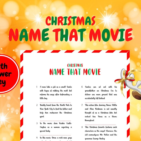 Christmas Name That Movie - Etsy