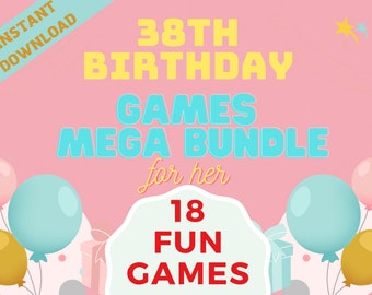 90th Birthday Party GAMES MEGA BUNDLE for Her, 19 Fun Games for Woman ...