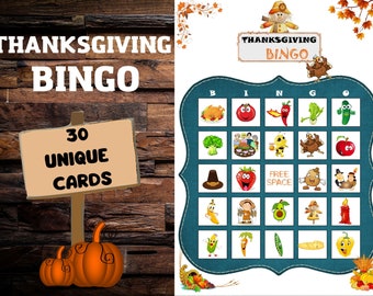 Thanksgiving Games Printable Thanksgiving Bingo Find the - Etsy