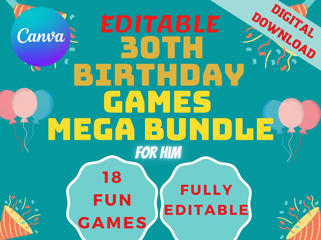 EDITABLE 30th Birthday Party Games MEGA BUNDLE For Him 18 Fun Etsy editable-30th-birthday-party-games-mega-bundle-for-him-18-fun-etsy