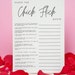 Chick Flick Game Rom Com Guessing Game Modern Bridal Shower Game ...