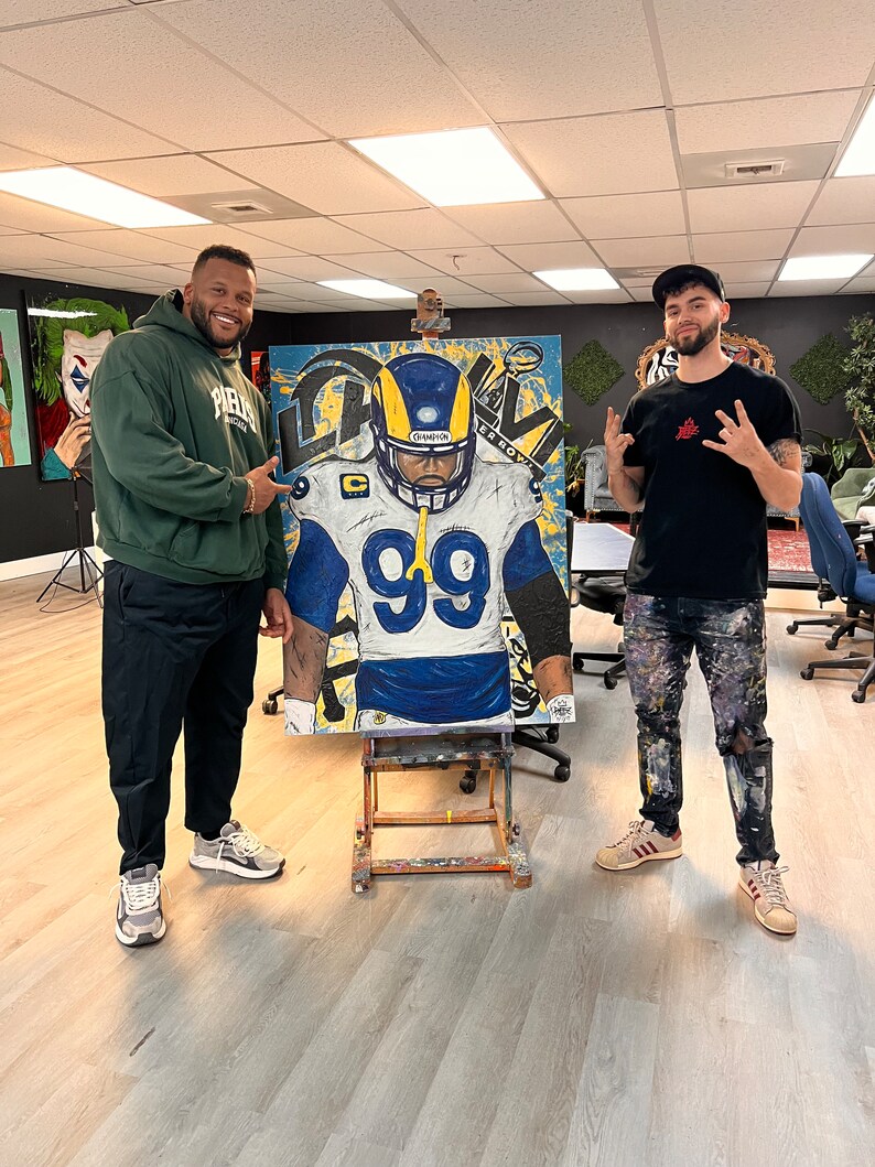 Aaron Donald Poster, 99, LA Rams Poster, Rams Fan Gift, NFL Poster ...