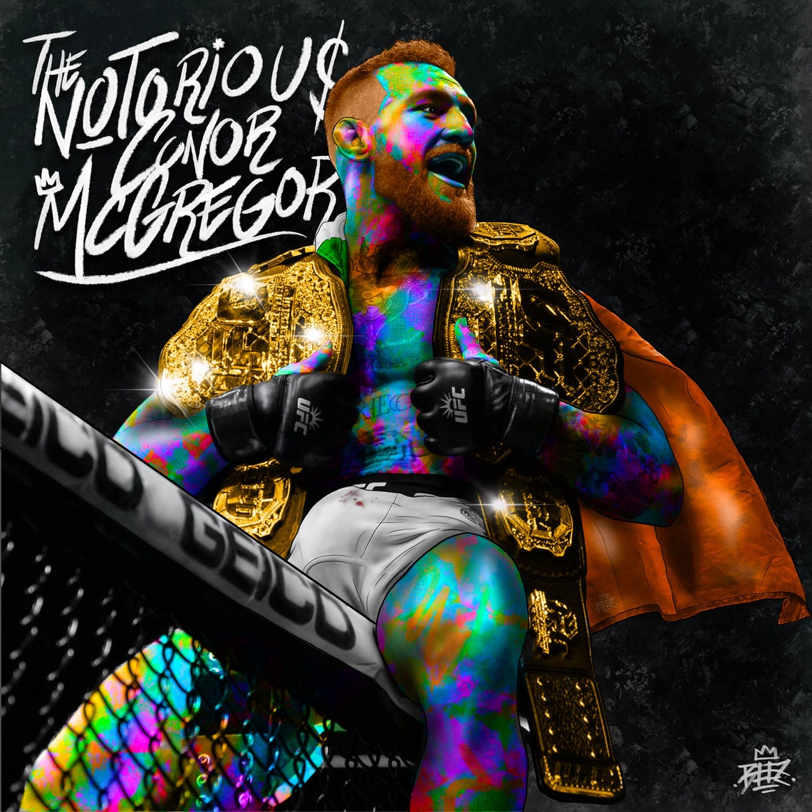 Double Champ Conor Mcgregor UFC MMA Poster Print, Mixed Media, Painting ...