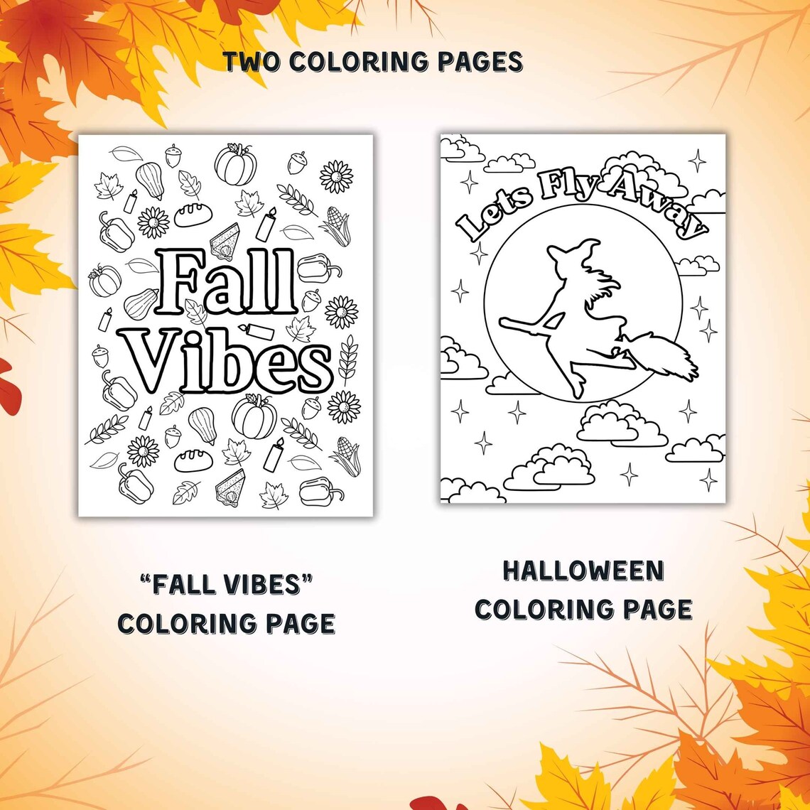 Autumn Brain Dump Worksheets Coloring Journal Pages Habit Tracker and ...