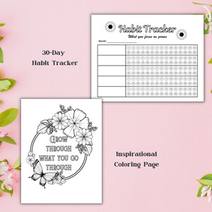 Flower Garden Themed Brain Dump Worksheets - Coloring Page and Habit ...