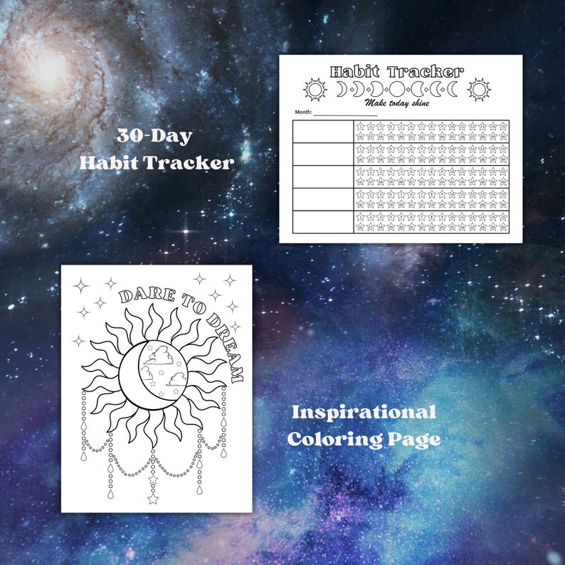 Space and Sky-themed Creative Mind Mapping Templates - Coloring Page ...