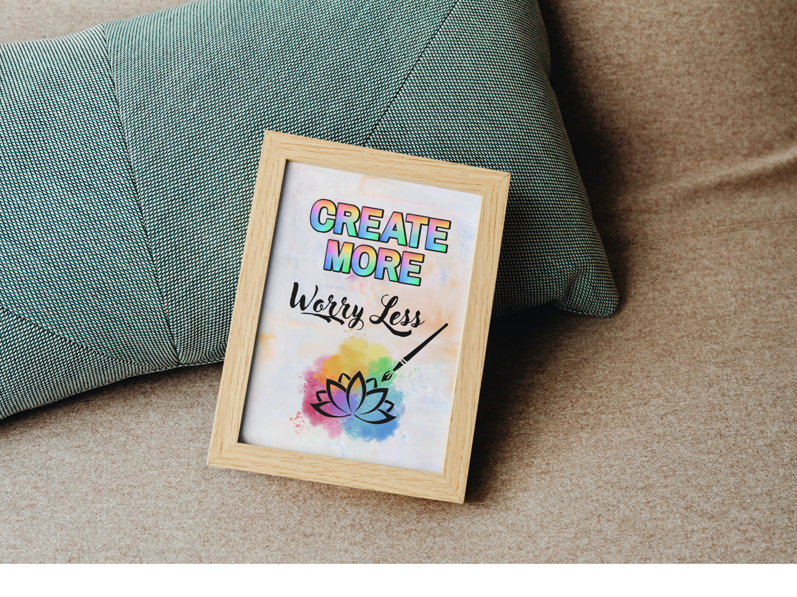 Create More Worry Less Printable Wall Art Perfect for Art Room or Craft ...