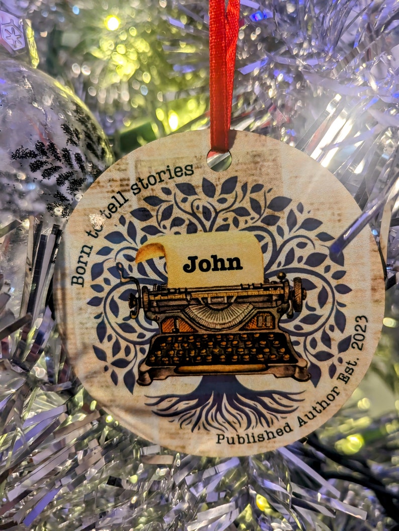 Personalized Christmas Ornament for Published Author - Customize the ...