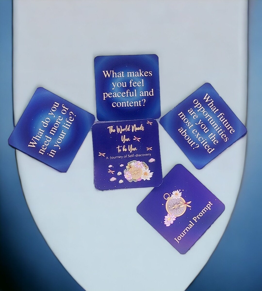 Self Discovery Card Deck Self-care Cards, 40 Reflective Journal Prompts ...