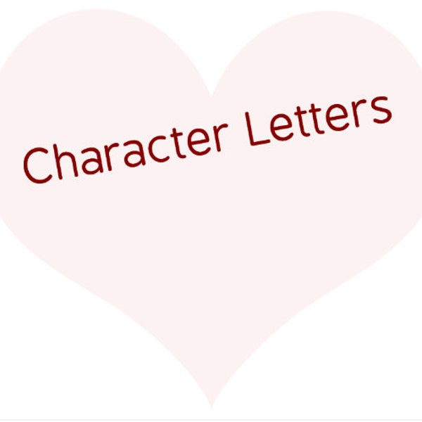 Character Letters - Etsy