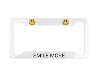 Smiley Face License Plate Frame - Etsy