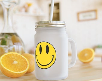 Smiley Face Mason Jars - Etsy