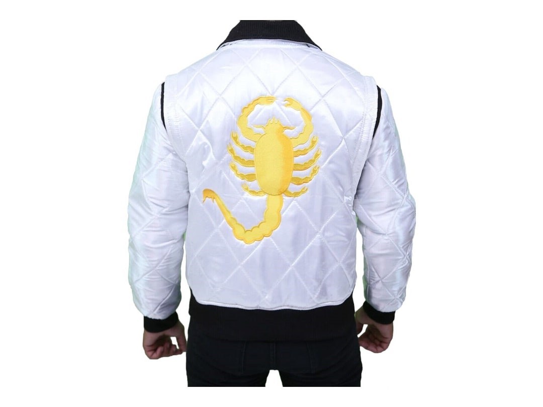 Ryan Gosling Drive Scorpion White Satin Lightweight Casual - Etsy
