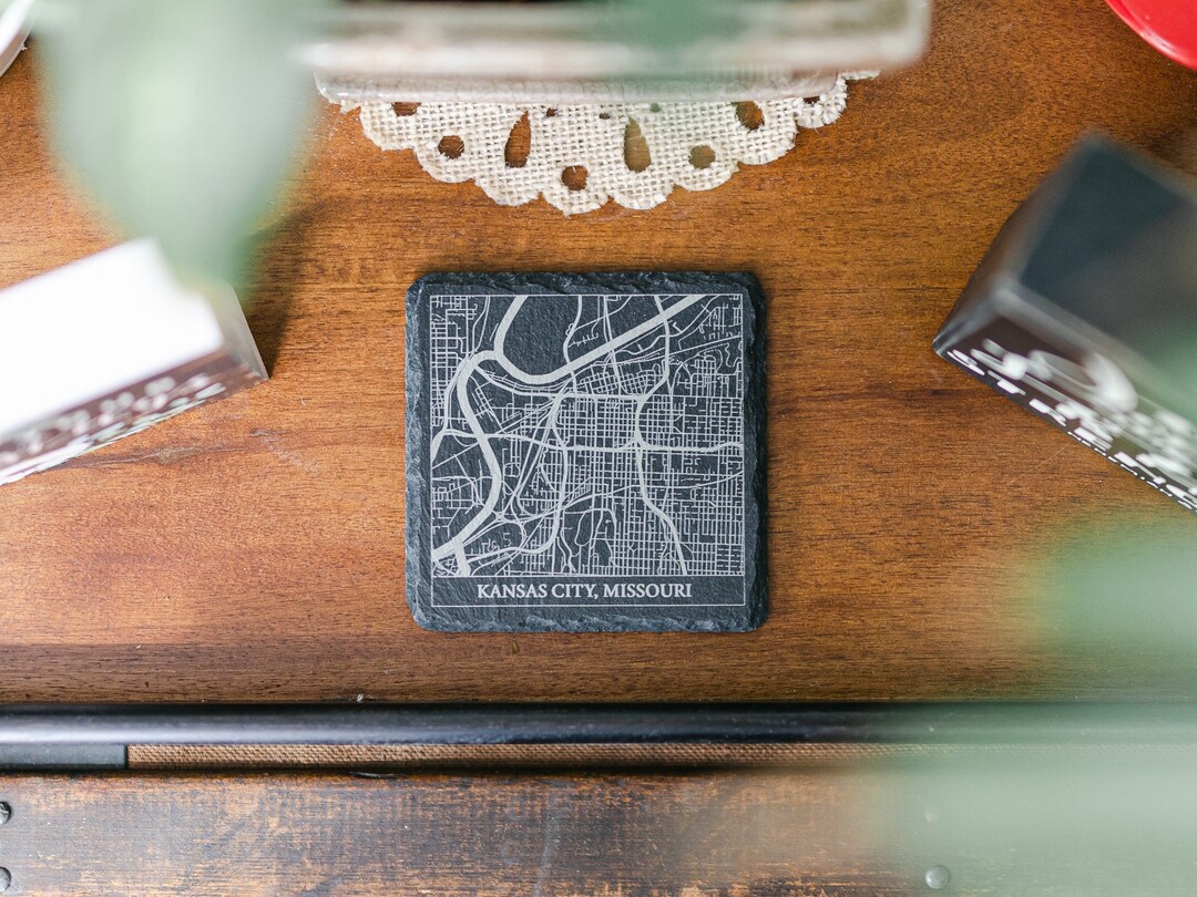 Custom Laser Engraved City Map Slate Coasters Bring a Piece of Your ...