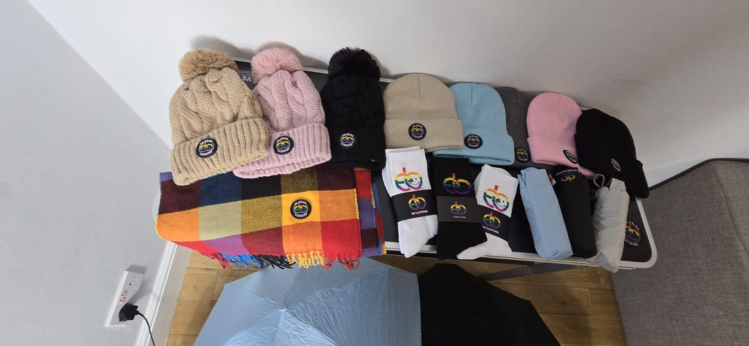 EB Pride Clothing Pick and Mix. 3 for 20. Socks, Tshirt, Scarf, Beanie ...