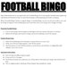 Football Bingo: 20 Printable Cards for Game Day (digital Download) - Etsy