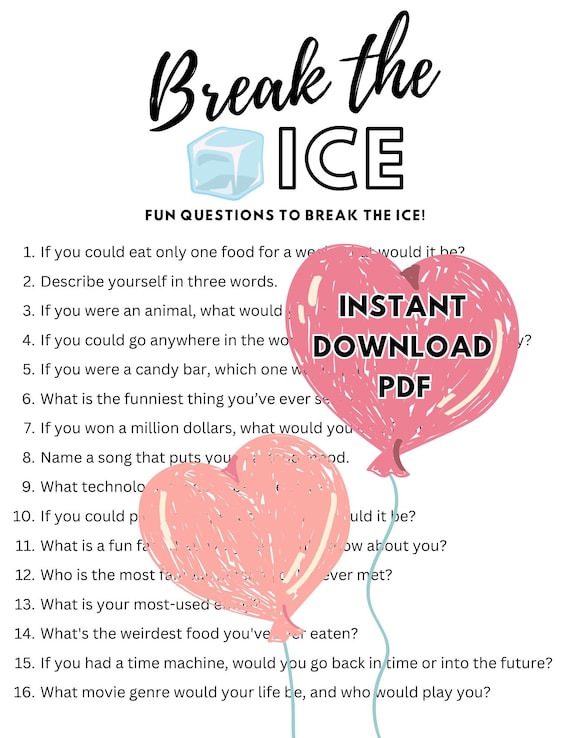 Printable Icebreaker Questions