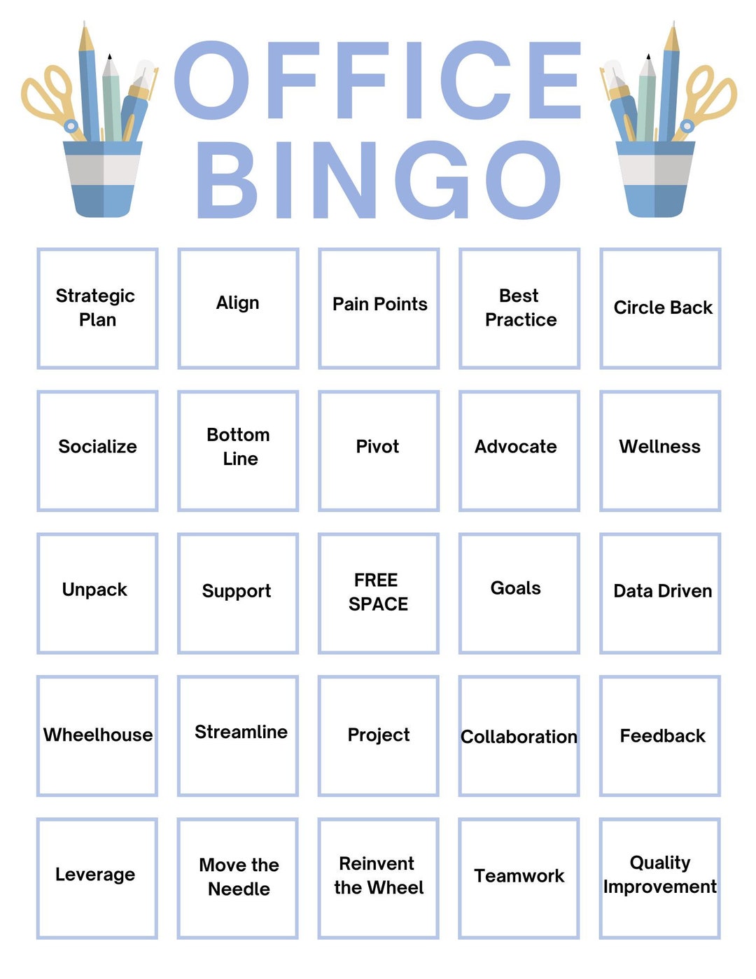 Office Lingo Bingo Cards: Team Building Game (digital Download) - Etsy