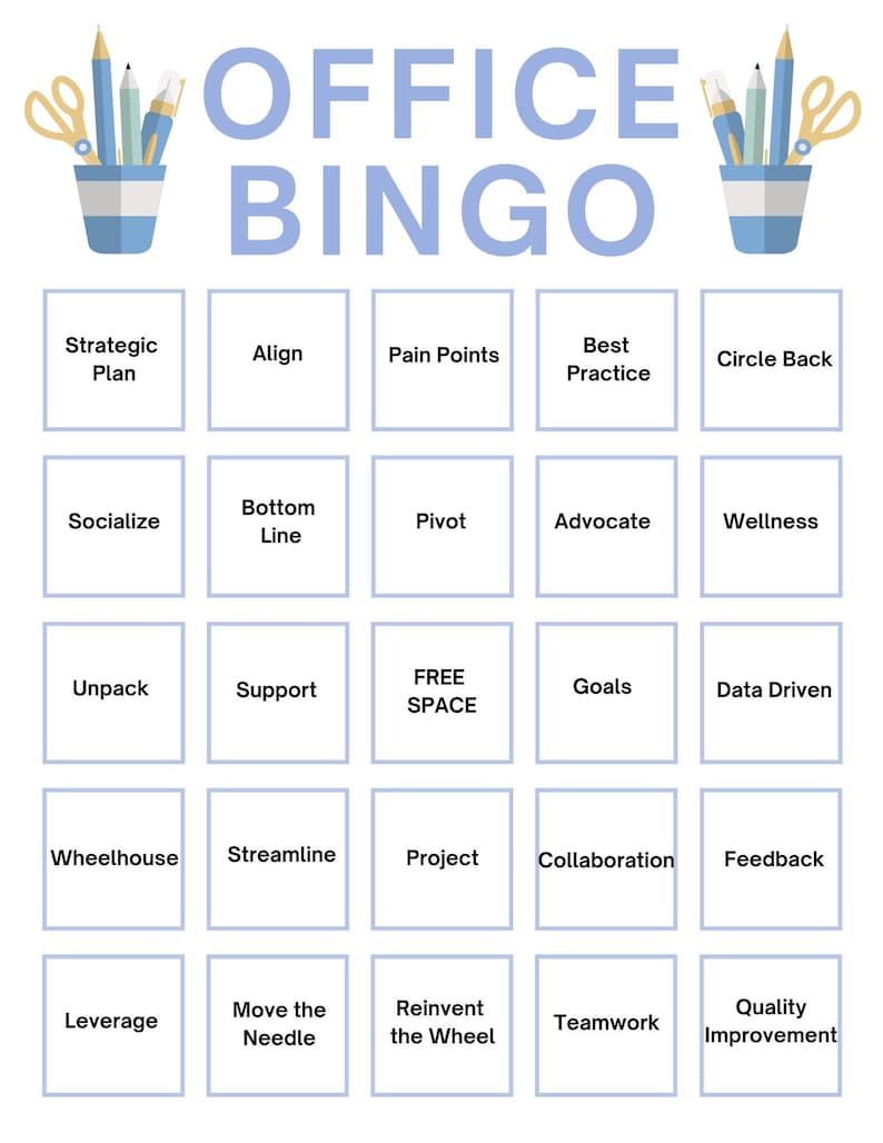 Office Lingo Bingo Cards: Team Building Game (digital Download) - Etsy
