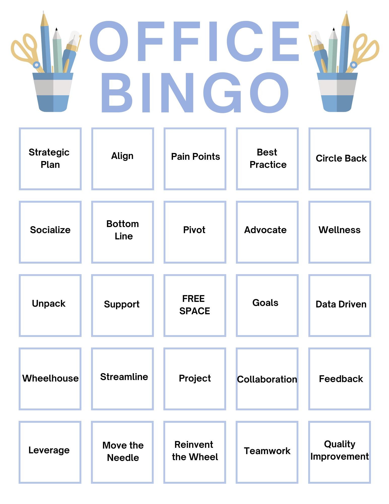 Office Lingo Bingo Cards: Team Building Game (digital Download) - Etsy