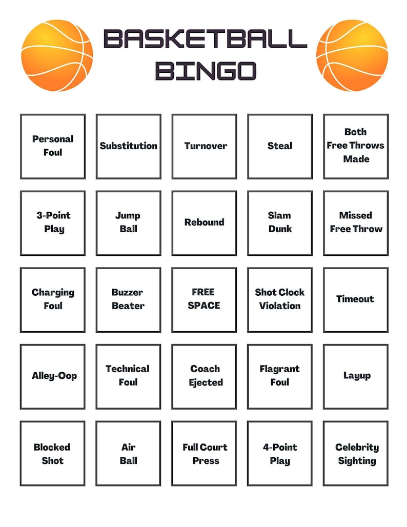 10 Printable March Madness Bingo Cards | Basketball Bingo | March ...