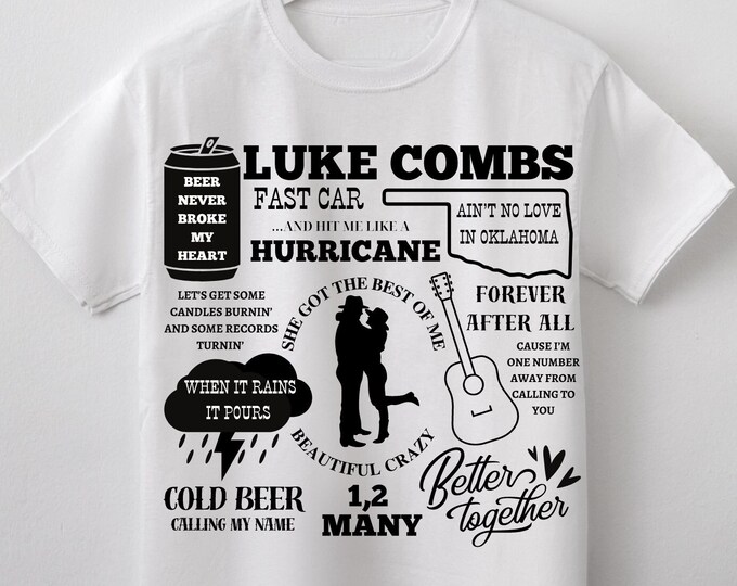 Luke Combs Digital Design / SVG / Cricut / Cut File / Sublimation ...