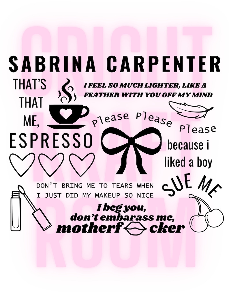 Sabrina Carpenter Digital Design/ SVG /PNG/ Cut File / Cricut ...