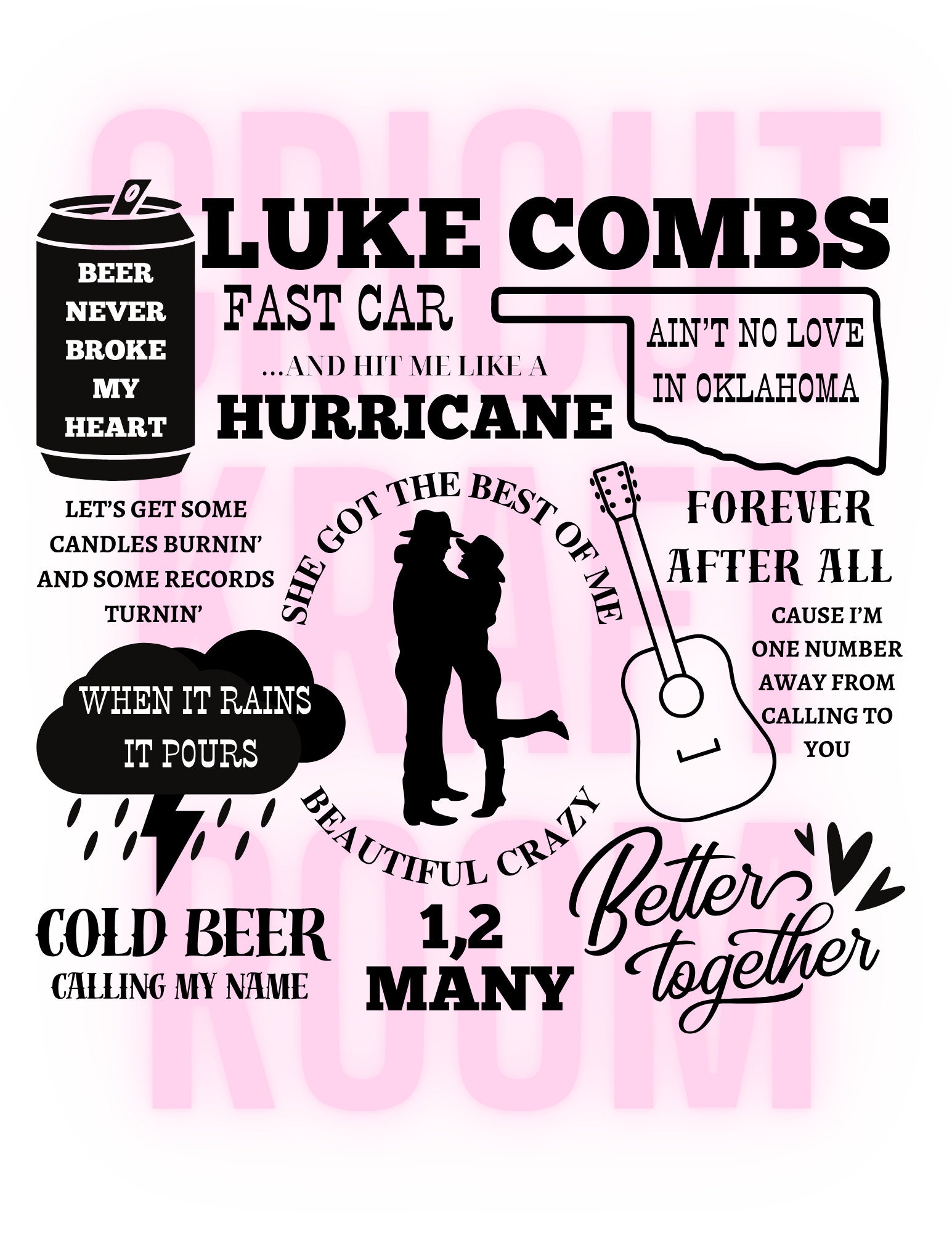 Luke Combs Digital Design / SVG / Cricut / Cut File / Sublimation ...