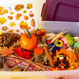 Thanksgiving Themed Shredded Paper Activity Sensory Play Bin for Kids ...