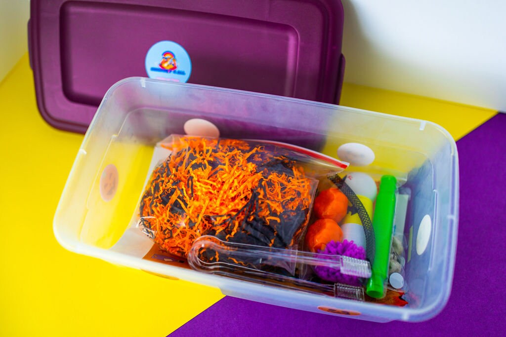 Halloween Sensory Shredded Paper Bin for Kids and Toddlers Play Bin - Etsy