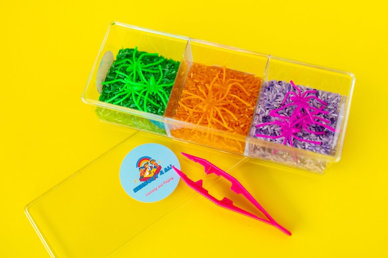 Spider Sorting Activity for Kids Working on Hand Eye Coordination and ...