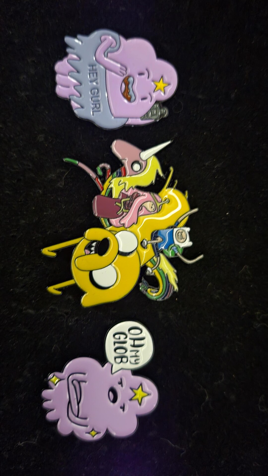3D PRINTED Adventure Time Enamel Pins FREE Keychains/stickers With ...