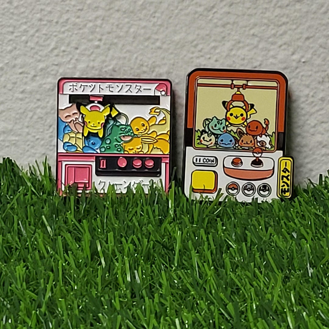 3D PRINTED POKEMON Claw Machine Enamel Pin Free Keychains/stickers - Etsy