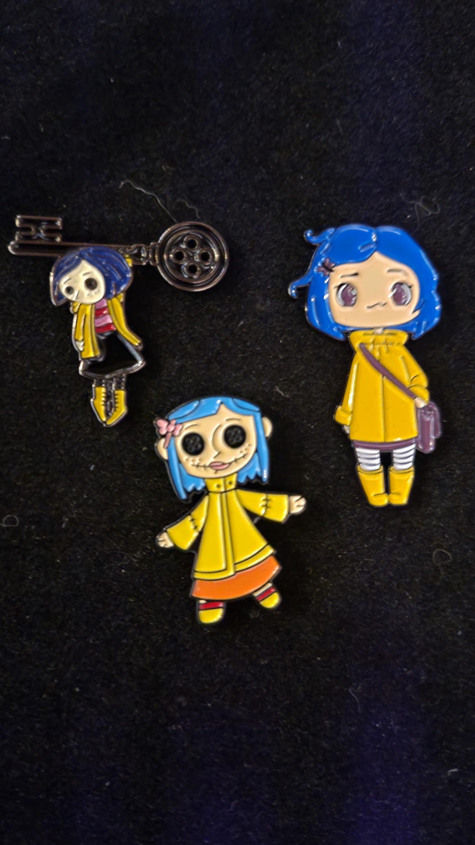 3D PRINTED Coraline Enamel Pins FREE Keychains/stickers With Every ...