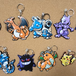 Shiny Retro Anime 8-bit POCKET MONSTER Keychains buy 2, Get 1 Free 3D ...